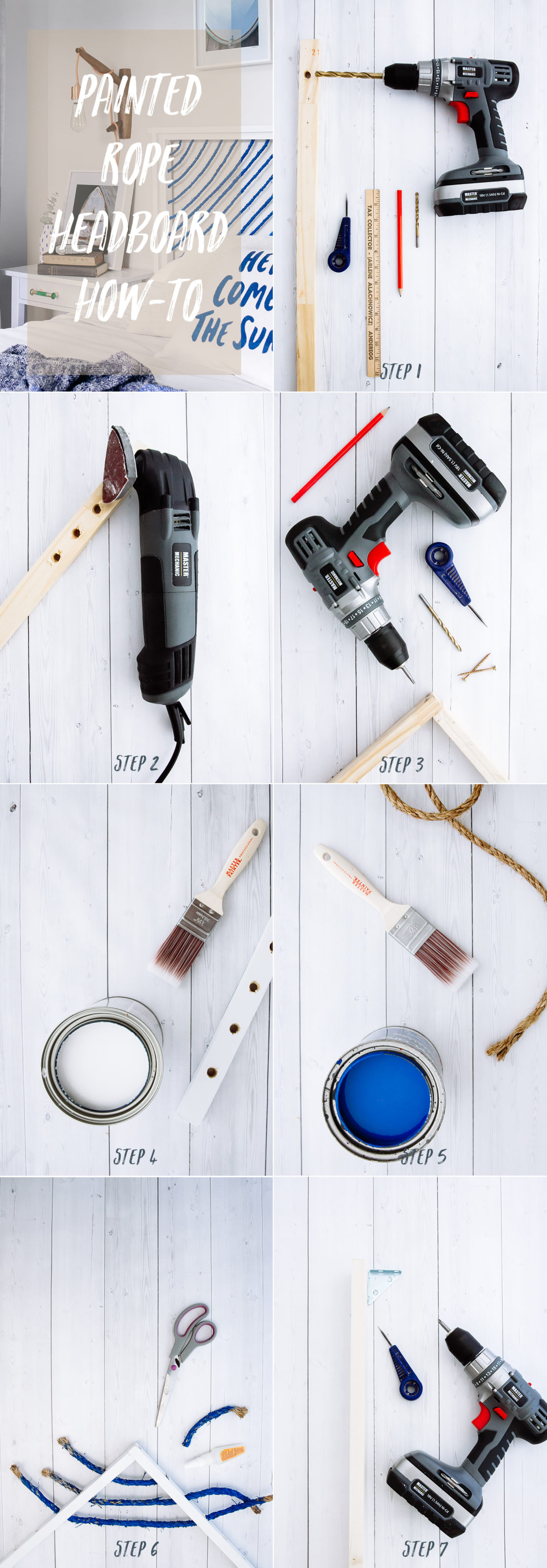 DIY: How to Make A Painted Rope Headboard - Bright Bazaar by Will Taylor