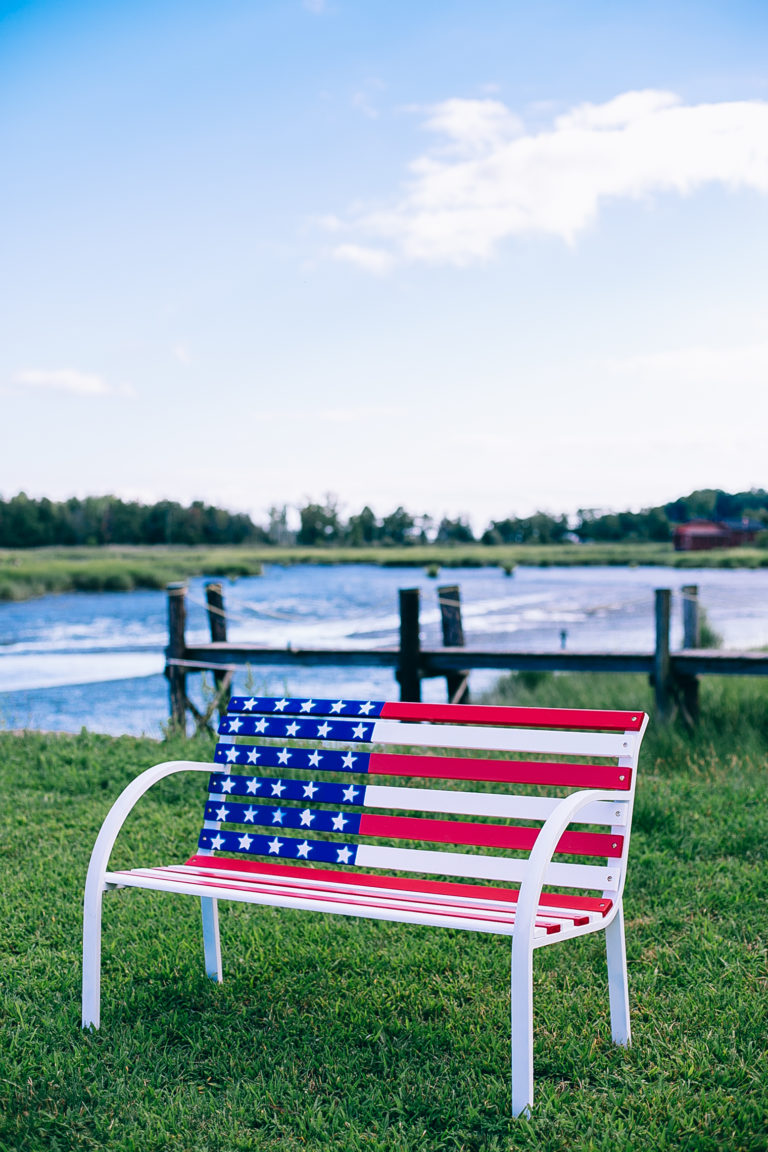 DIY: How to Paint an American Flag Bench - Bright Bazaar by Will Taylor