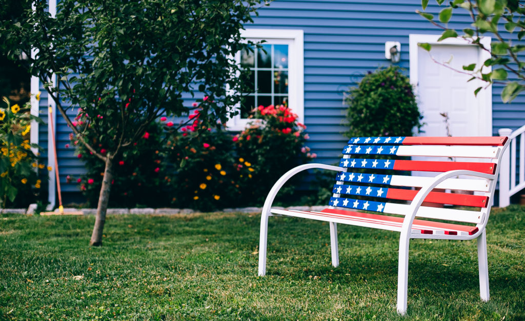 DIY: How to Paint an American Flag Bench - Bright Bazaar by Will Taylor