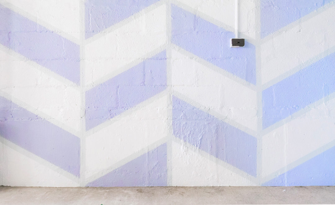 How to Paint a Chevron Feature Wall: Volunteering for My Birthday ...